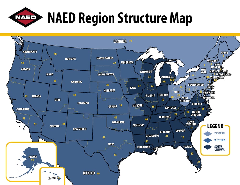 NAED Regional Structure